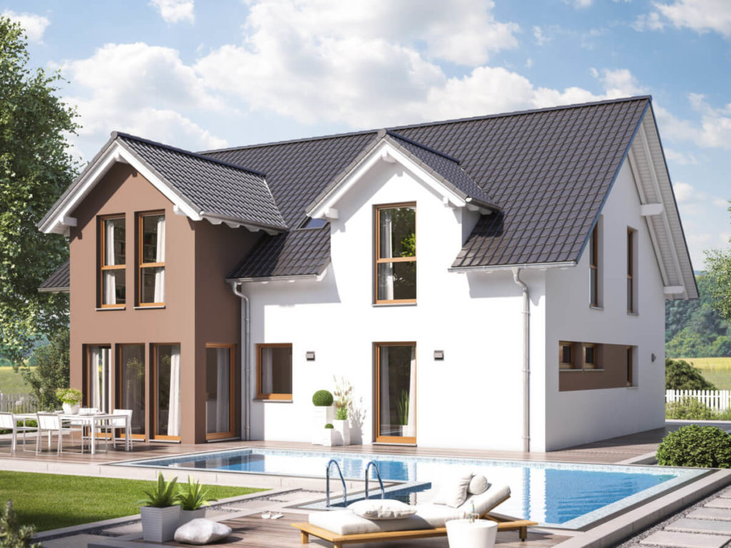 The two-family house CELEBRATION 12x12m - Home Ideas