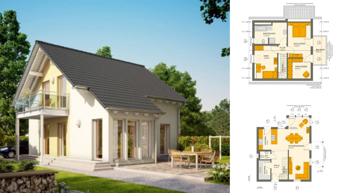 The Single-family house Plan 8x8 - Home Ideas