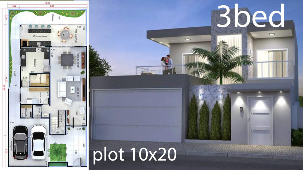 Home Design Plan 10x20 Meters - Home Ideas