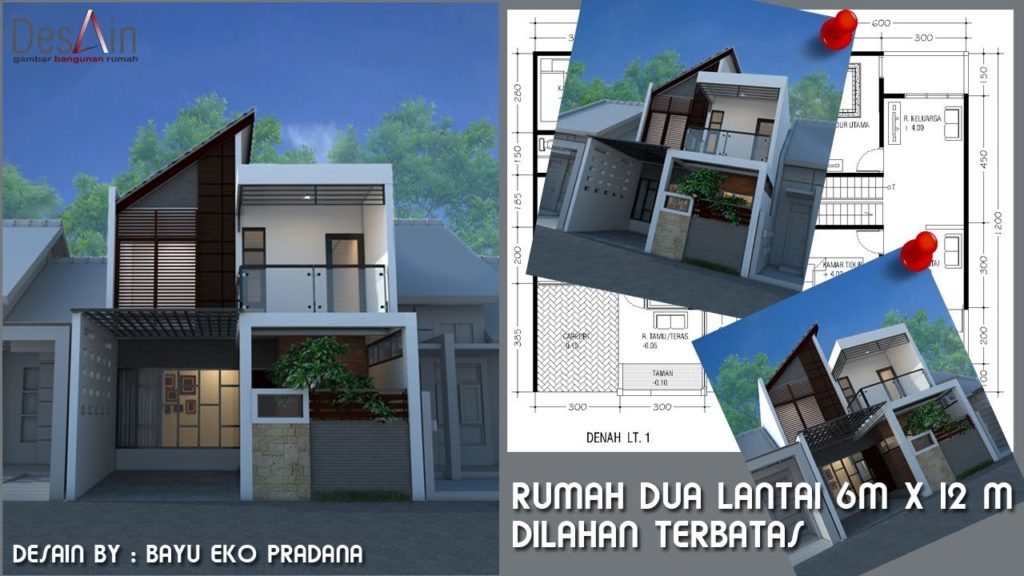 Home design plan 6x12m with 3 Bedrooms - Home Ideas