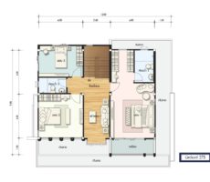 House design plan 12x9.5m with 4 bedrooms - Home Ideas