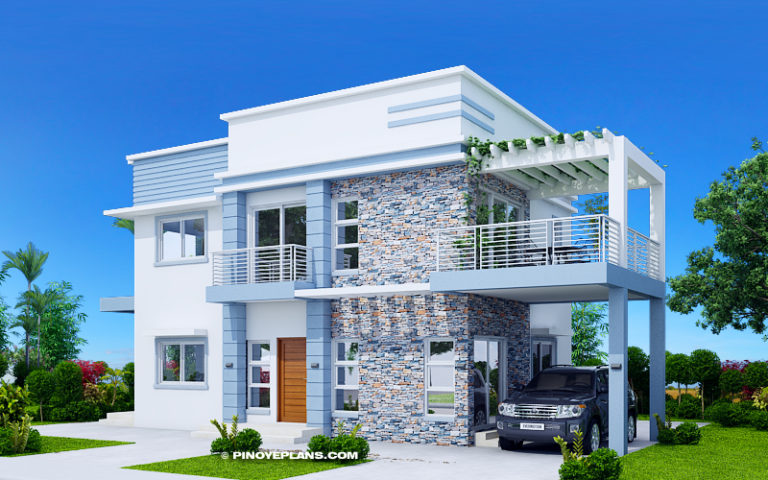 Home design plan 20x20m with 4 Bedrooms - Home Ideas