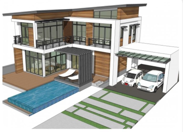 Home design plan 18x16m with 4 bedrooms - Home Ideas