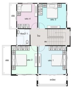 House design plan 9x11.5m with 4 bedrooms - Home Ideas