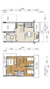 Home design plans 6x10m with 3 bedrooms - Home Ideas
