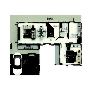 House Plans Design Idea 13.5x8 with 3 bedrooms - Home Ideas