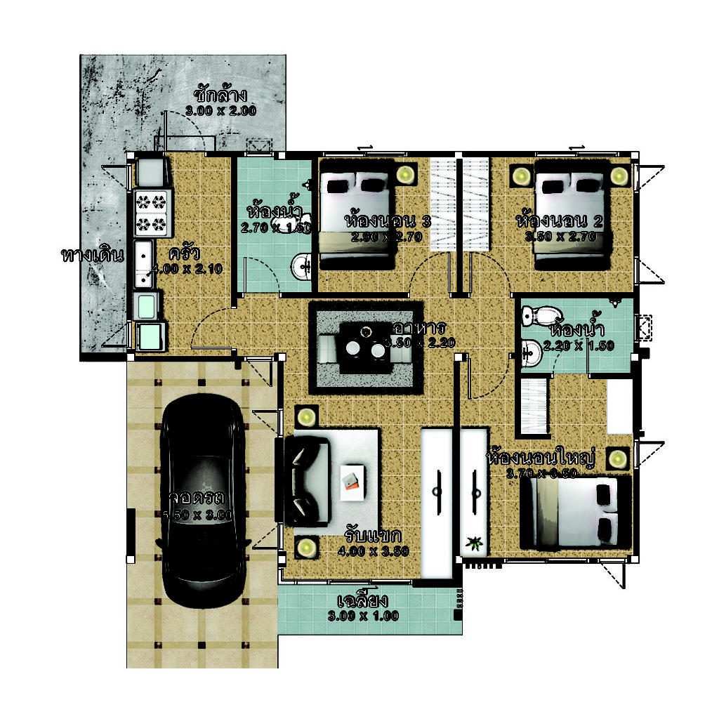 House design Plans Idea 10x85 with 3 Bedrooms - Home Ideas