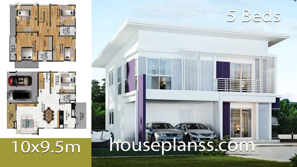House design Plans Idea 10x9.5 with 5 bedrooms - Home Ideas