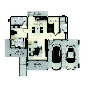 House design Plans Idea 12x9 with 4 bedrooms - Home Ideas