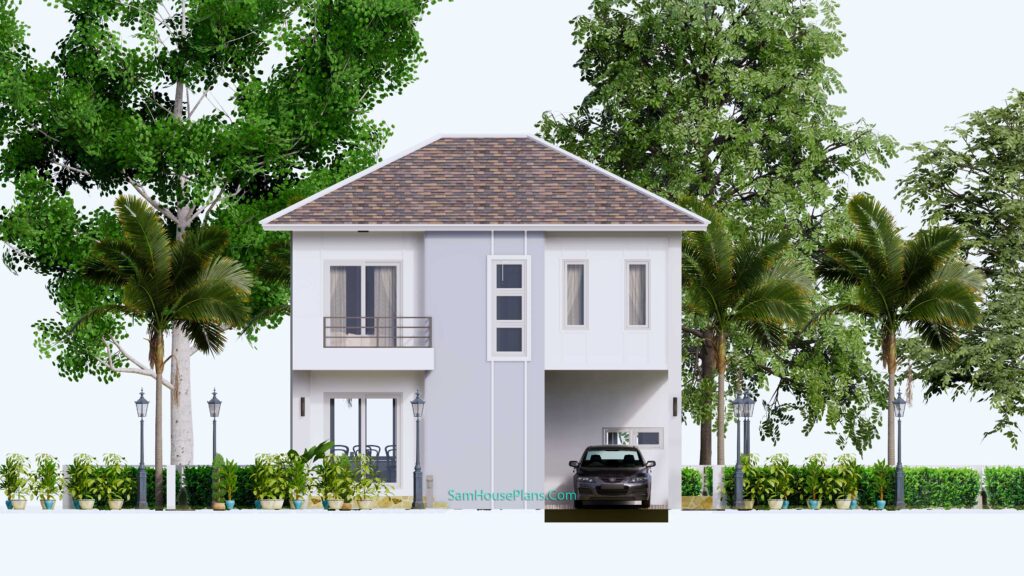 Small House Design 8.5X6.5 M 3 Bedrooms - Home Ideas
